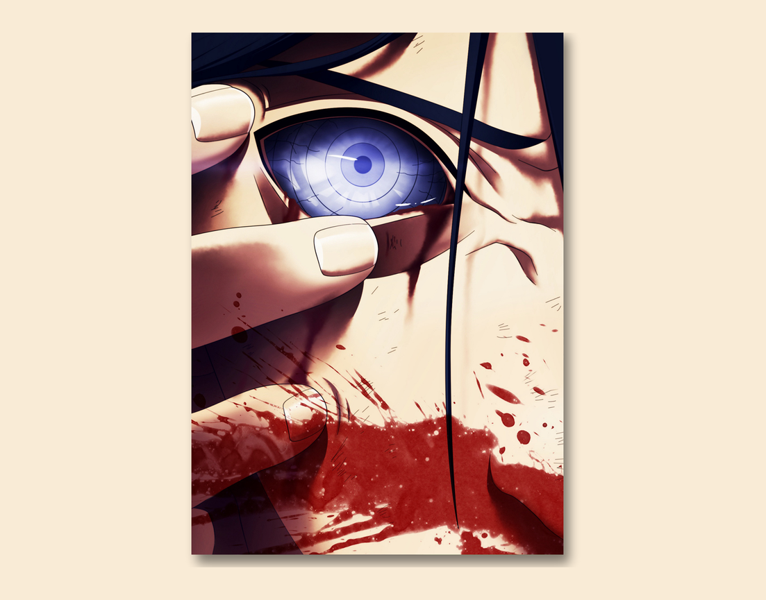 "SASUKE UCHIHA - THE VIOLET EYES" -Shiny & Sturdy Metallic Poster Art ...