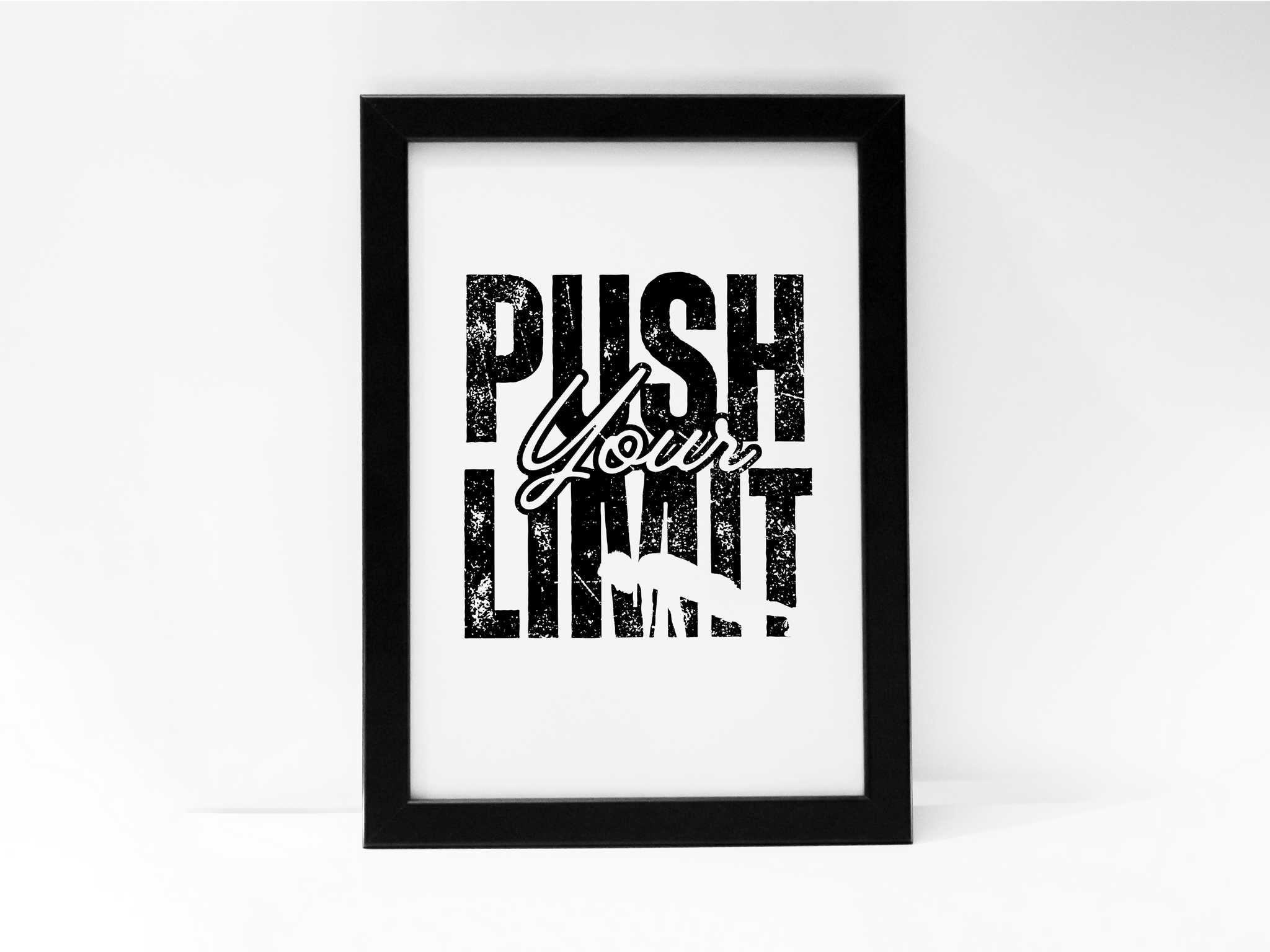 "PUSH YOUR LIMIT: MOTIVATIONAL" Poster: Add a Touch of Personality to