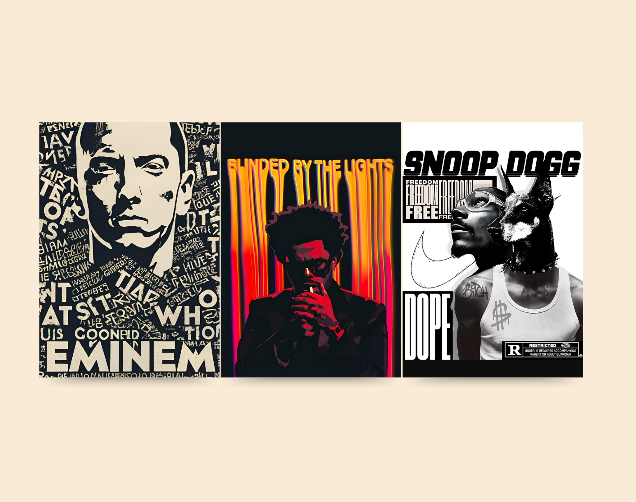 "THE EPIC MUSICIANS"- Shiny & Sturdy Metallic Poster Art That Pops & S