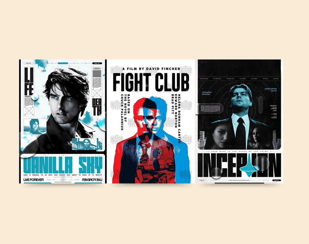 "HOLLYWOOD THEME MOVIE POSTERS"- Shiny & Sturdy Metallic Poster Art Th