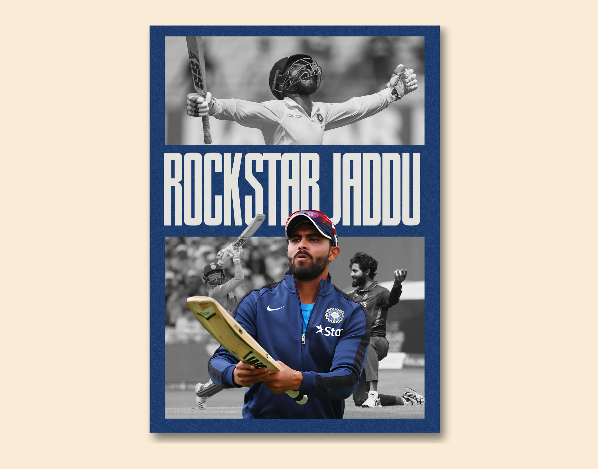 "Jaddu The Rockstar"- Shiny & Sturdy Metallic Poster Art That Pops & S