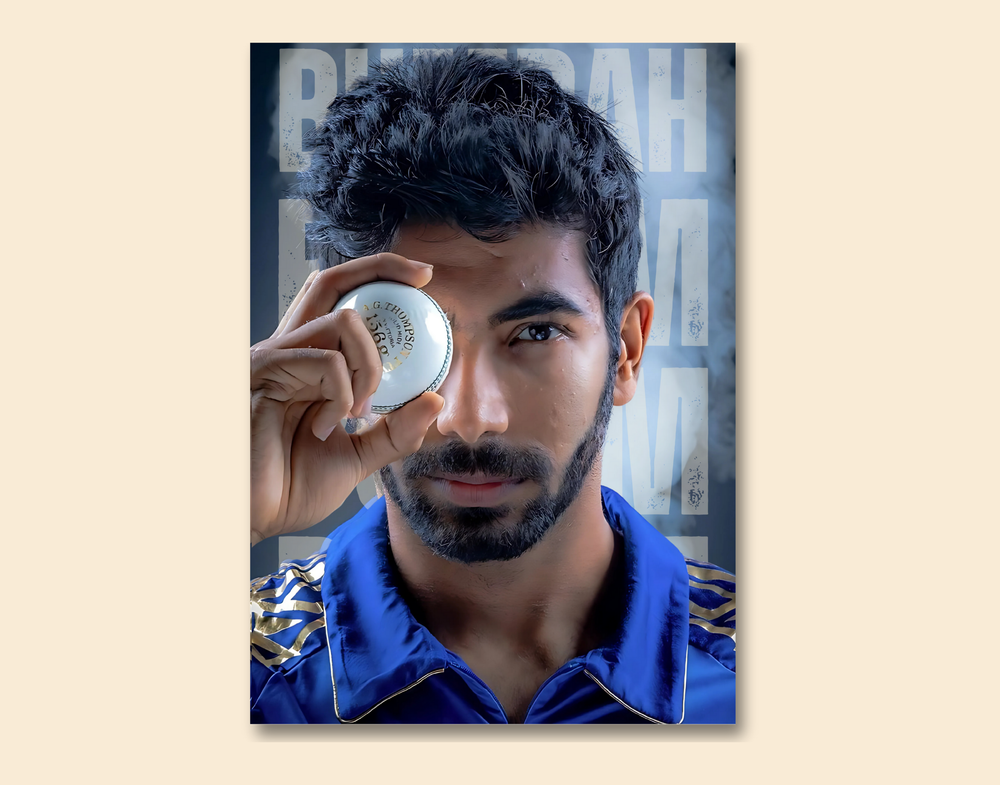 "Jasprit Bumrah Indian cricketer"- Shiny & Sturdy Metallic Poster Art