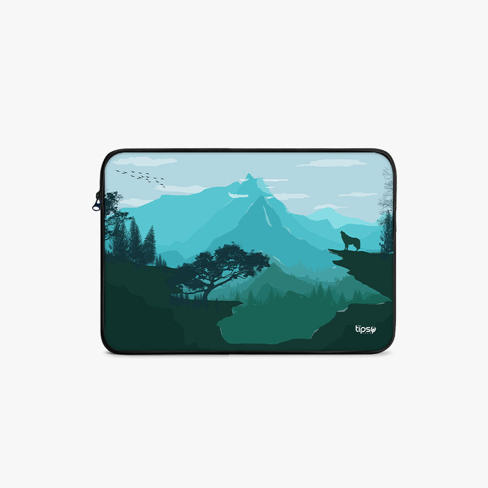 "WOLF IN THE FOREST" Laptop Sleeves: Bold Modern Design for Every Size