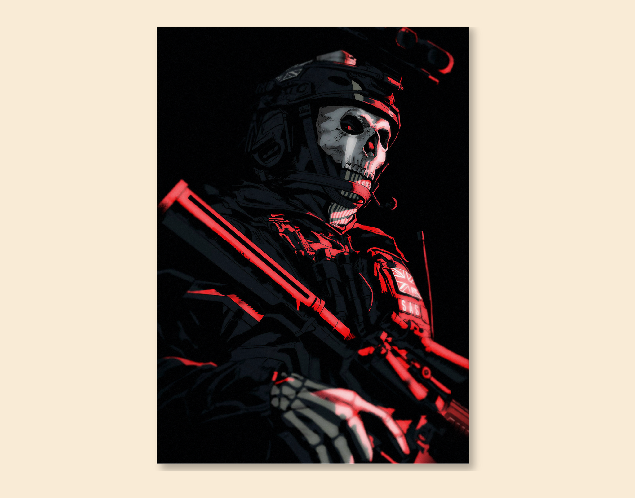 "MONSTER IN THE WILD: Call Of Duty"- Shiny & Sturdy Metallic Poster Ar