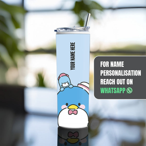 "Hello Kitty: Cute Tuxedo Sam Chip (Sanrio)" Tumbler with Metal Straw