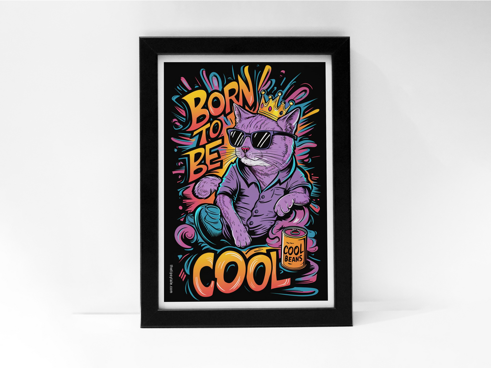"Born To Be Cool" Poster - Unique Art for Your Space | The Tipsy Tale