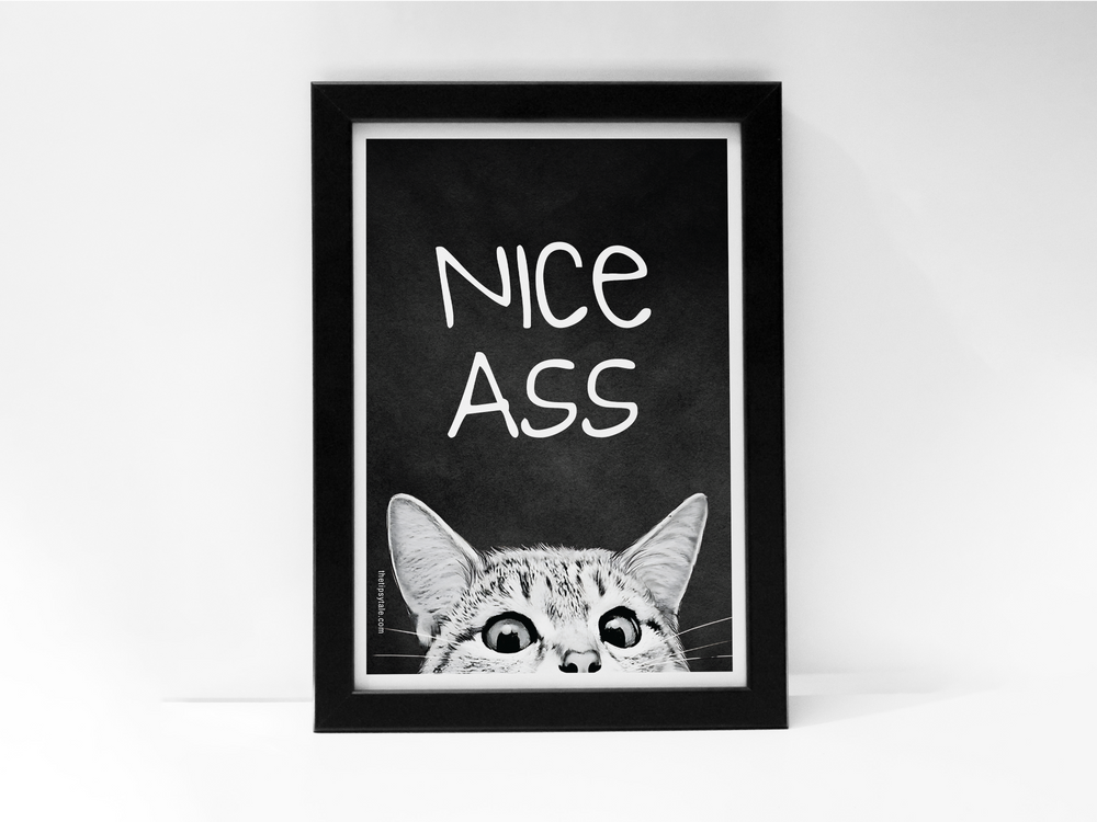 "Nice Ass" Poster - Unique Art for Your Space | The Tipsy Tale