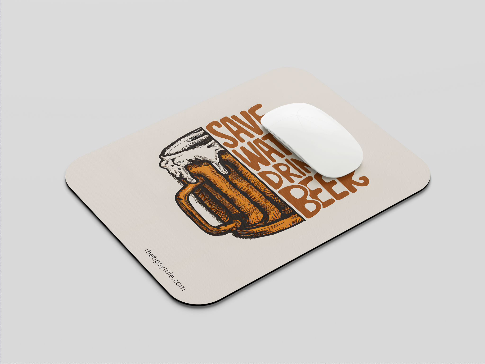 "Save Water Drink Beer" Mousepad - Stylish Workspace Mousepad